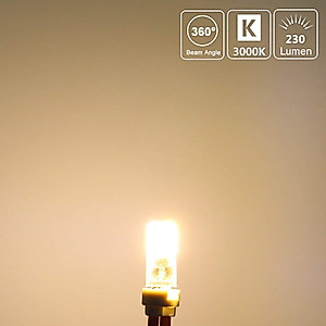 DiCUNO G4 3W LED Warm White Light Lamps AC/DC 12V Non-dimmable Equivalent to 20W~25W T3 Halogen Track Bulb Replacement LED Bulbs 10 Pack