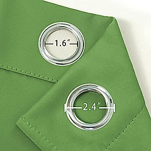 LEMOMO Light Green Blackout Curtains for Bedroom Room Darkening Curtains/Draperies 52 x 84 Inches Long Thermal Insulated Living Room Curtains Set of 2 Panels