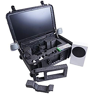 Case Club 4K Gaming Station to Fit Xbox Series Consoles. Comes with Built-in 24" 4K Monitor, Cooling Fans, & Speakers. Fits Xbox Series Console (S or X), Controllers, & Games, (Console NOT Included)