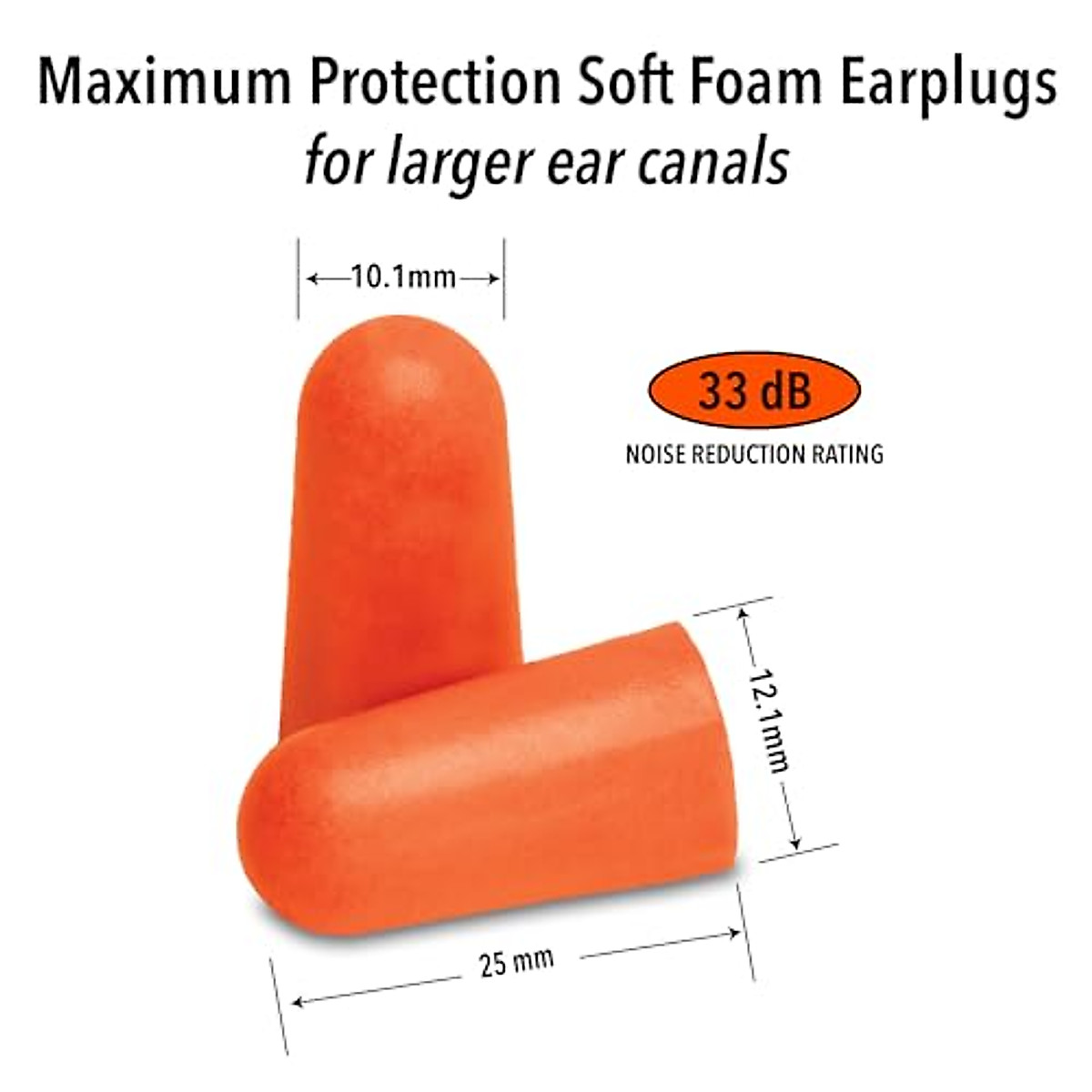 Mack’s Maximum Protection Soft Foam Earplugs – 50 Pair, 33 dB Highest NRR – Comfortable Ear Plugs for Sleeping, Snoring, Loud Concerts, Motorcycles and Power Tools | Made in USA