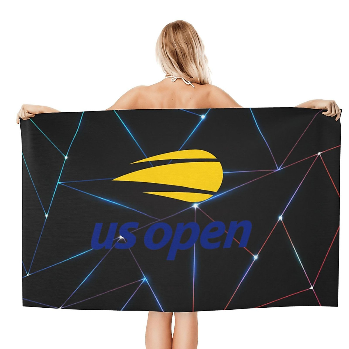 Lujzwop Us Open Tennis 2023 Beach Towel, Oversized Pool Towel, Quick Dry Microfiber Beach Towel for Men and Women
