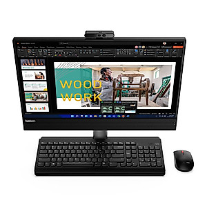 Lenovo ThinkCentre M70a All-in-One Desktop, 21.5" FHD (1920x1080) Non-Touch, Intel Pentium Gold G7400, 8GB RAM, 256GB SSD, Intel UHD Graphics, Webcam, Windows 10 Pro