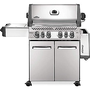 Napoleon P500RSIBPSS-3 Prestige 500 RSIB Propane Gas Grill, sq. in + Infrared Side and Rear Burner, Stainless Steel