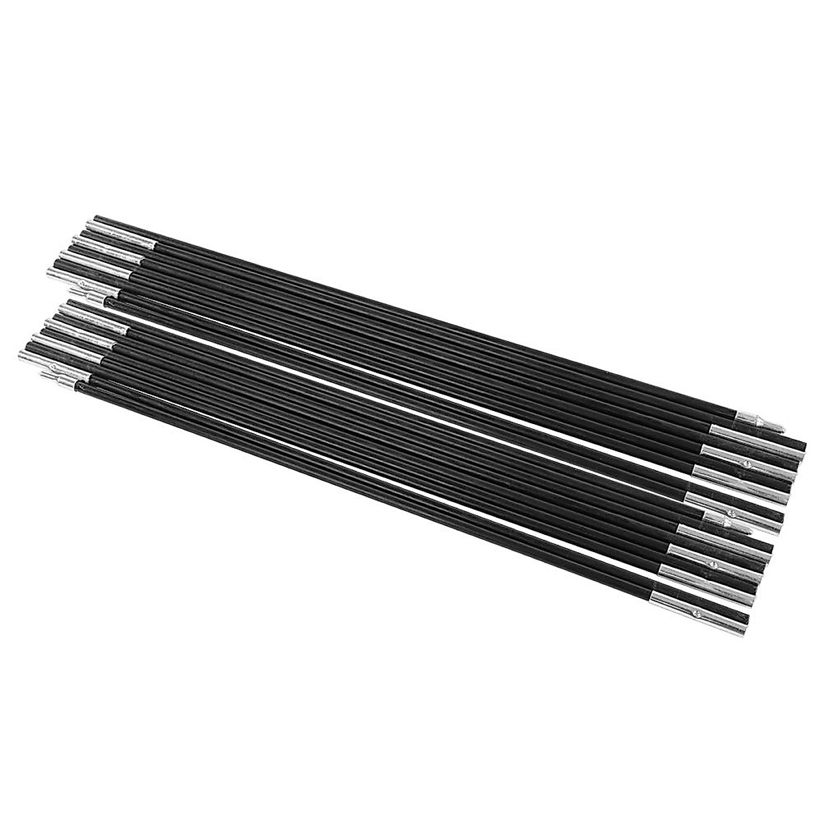 Tent Poles Replacement, Portable 4.9M Fiberglass Camping Tent Pole Outdoor 9 Segments Tent Support Poles Awning Frames Kit