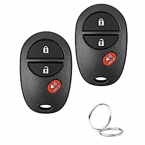 Key Fob Keyless Entry Remote fits for Tacoma Tundra Sienna Sequoia Highlander 2004-2015 Replacement Remote Control 3 Buttons Car Key FCC: GQ43VT20T-2 Packs Set of 2