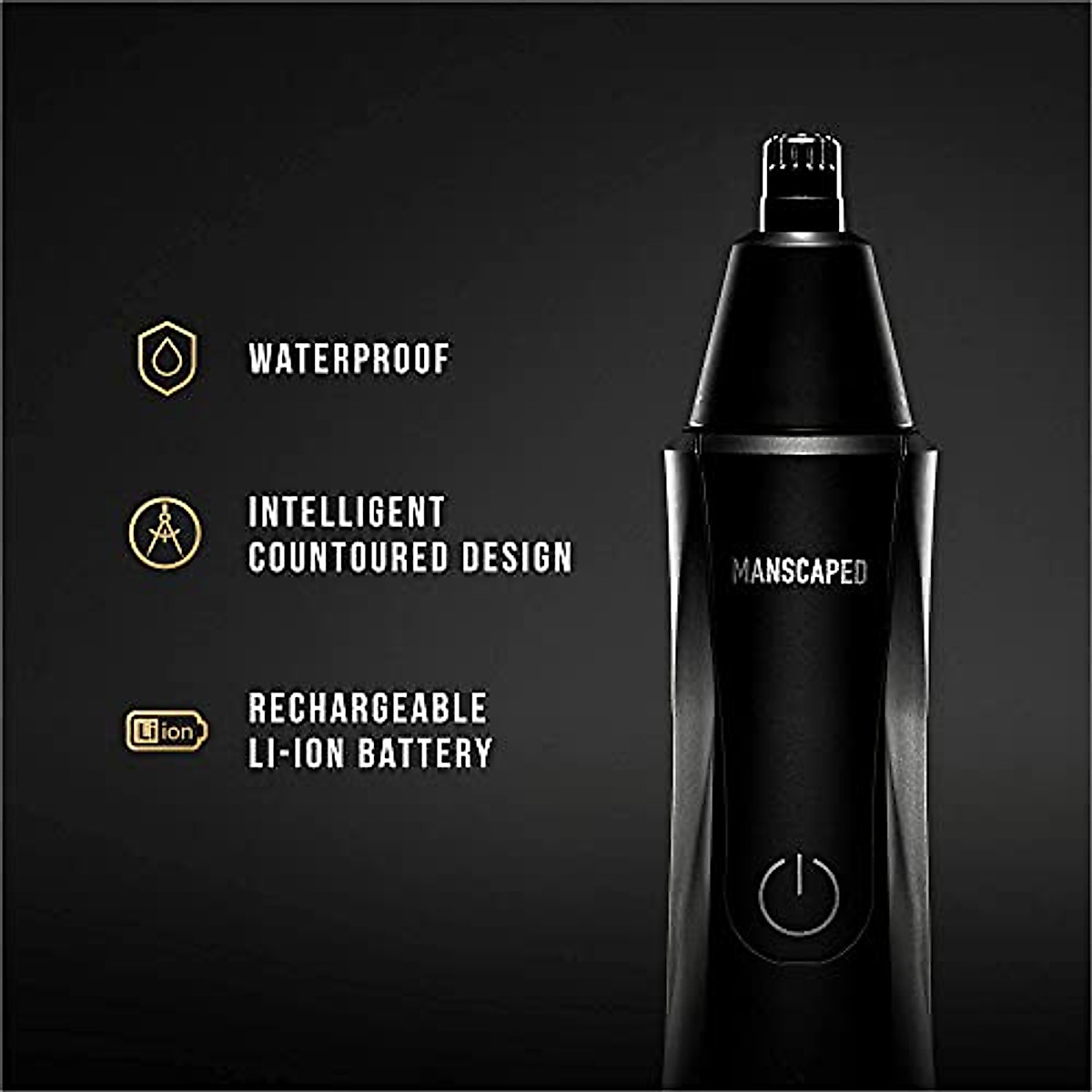 MANSCAPED® The Weed Whacker™ Nose and Ear Hair Trimmer Plus Extra Hypoallergenic Stainless Steel Replacement Blade– 9,000 RPM Painless Precision Tool with Rechargeable Battery, Wet/Dry, Easy to Clean