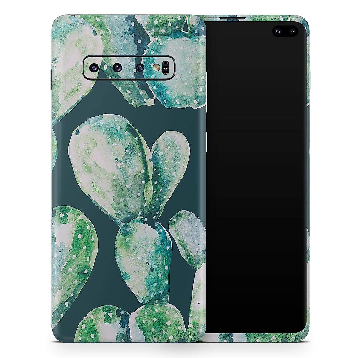 DesignSkinz Watercolor Cactus Succulent Bloom V7 Protective Vinyl Decal Wrap Skin Cover Compatible with The Samsung Galaxy S20 (Screen Trim & Back Glass Skin)