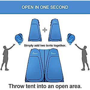 WolfWise 2 Room Pop Up Shower Privacy Tent Dressing Room Sun Shelter for Outdoor Camp Toilet Camping Biking Fishing