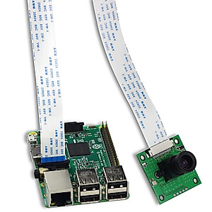 UCTRONICS for Raspberry Pi Camera Cable, Ribbon Flat FFC Camera Cable for Raspberry Pi 15pin 1.0mm Pitch 200cm 6.56ft (Pack of 2)