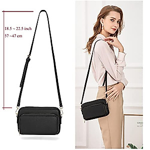 Purse Handbag Crossbody Bags for Women Womens Cross Body Small Cute Purses Shoulder Bag Handbags Everyday (black)