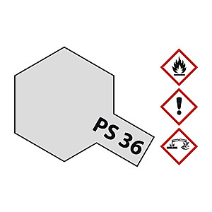 Tamiya USA TAM86036 PS-36 Translucent Silver Polycarbonate Spray Paint 100mL
