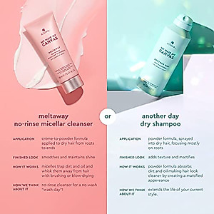 Alterna My Hair My Canvas Meltaway No-Rinse Micellar Cleanser 3.4 Fl Oz | Vegan | Fast Drying Creme-to-Powder Cleanser, Absorbs Oil & Sweat for Shower Clean Hair | Peta Tested, 3.4 fl. oz.