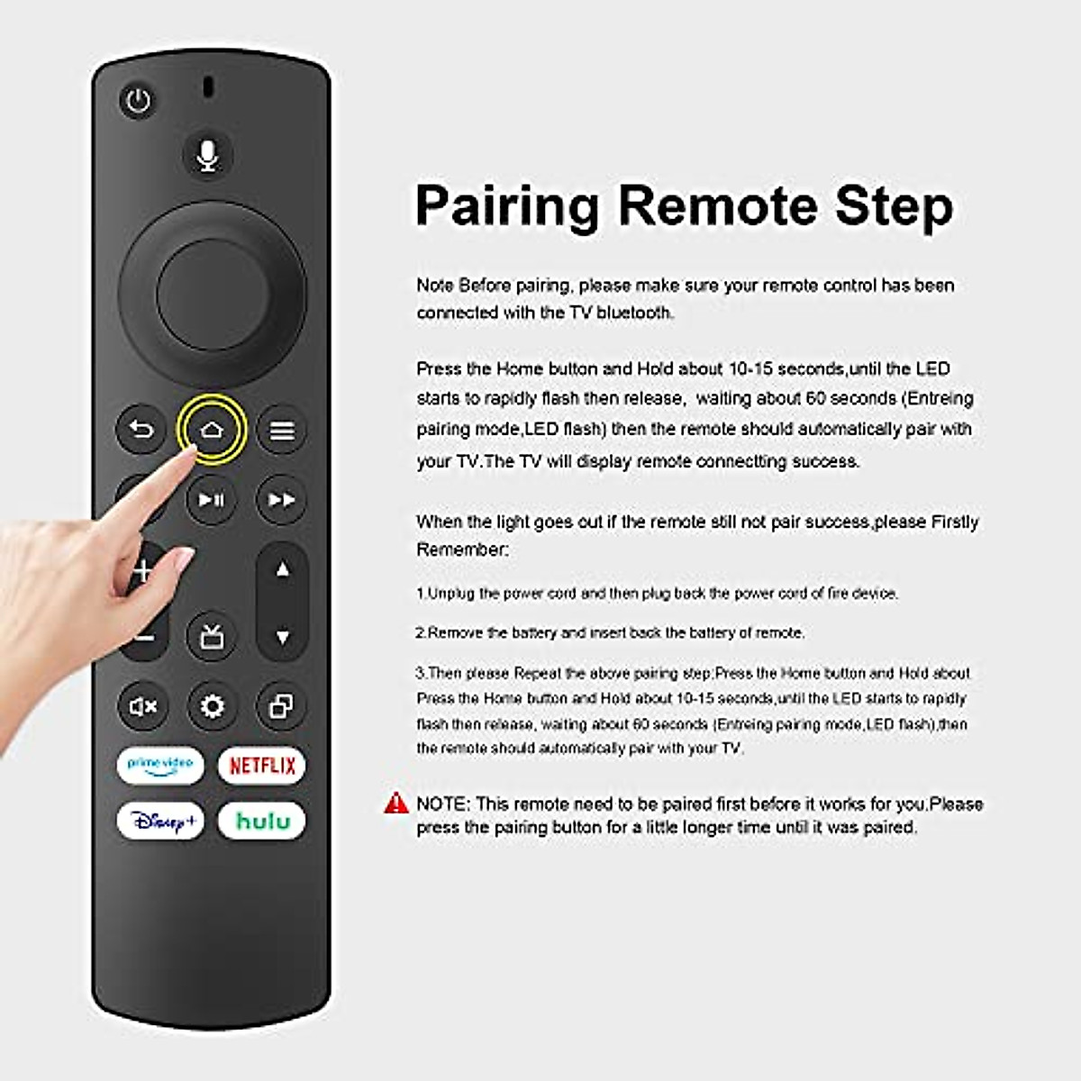 ZYK Voice Replacement for Insignia Fire TV Remote New Upgraded NS-RCFNA-21 for Insignia TV Remote Compatible with All Insignia Fire Smart TVs with Shortcut Buttons - PrimeVideo Netflix Disney+ Hulu