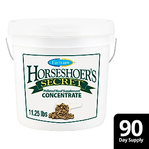 Farnam Horseshoer's Secret Pelleted Hoof Supplements Concentrate, Economic formula with 25 mg. of biotin per 2 ounce serving, 11.25 lb, 90 day supply