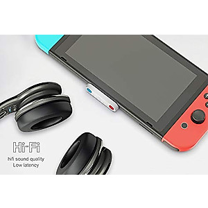 DRILI Bluetooth Adapter for Switch/Lite, Equipped with 3.5mm MIC, Support Dual Connections, Compatible with Switch/Lite, PS4, PC, Laptops