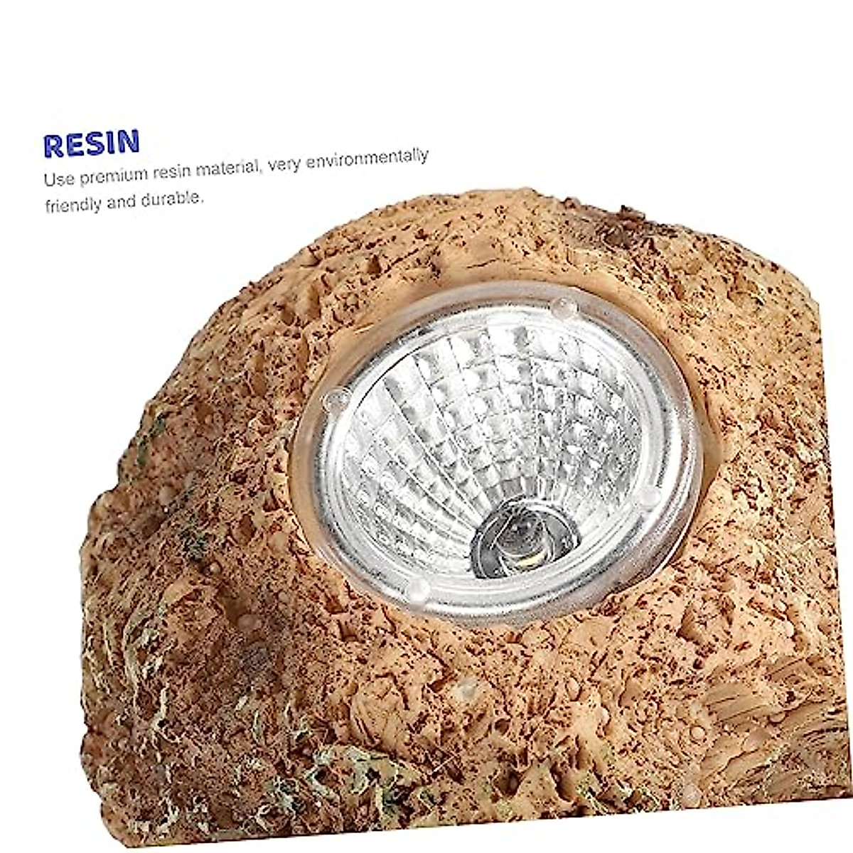 Uonlytech 4 Pcs Stone Lamp Waterproof Garden Light Imitation Stone Spotlight Resin Light Adornment Led Stone Light Garden Stone Light Landscape Modeling Light