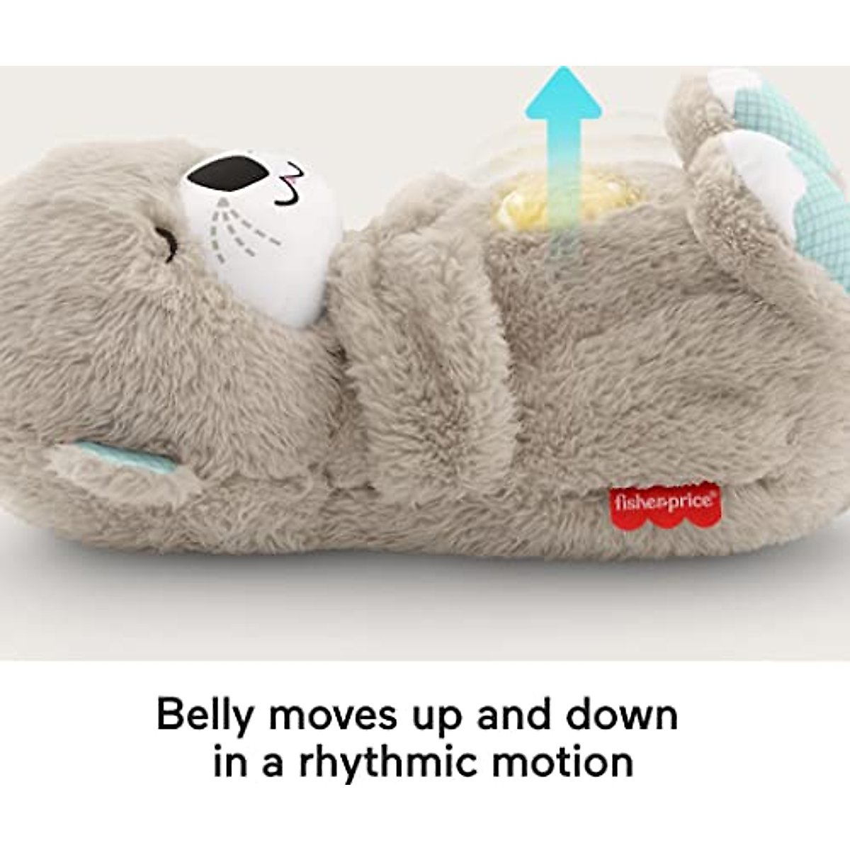 Fisher-Price Soothe 'n Snuggle Otter, Portable Plush Soother with Music, Sounds, Lights and Breathing Motion