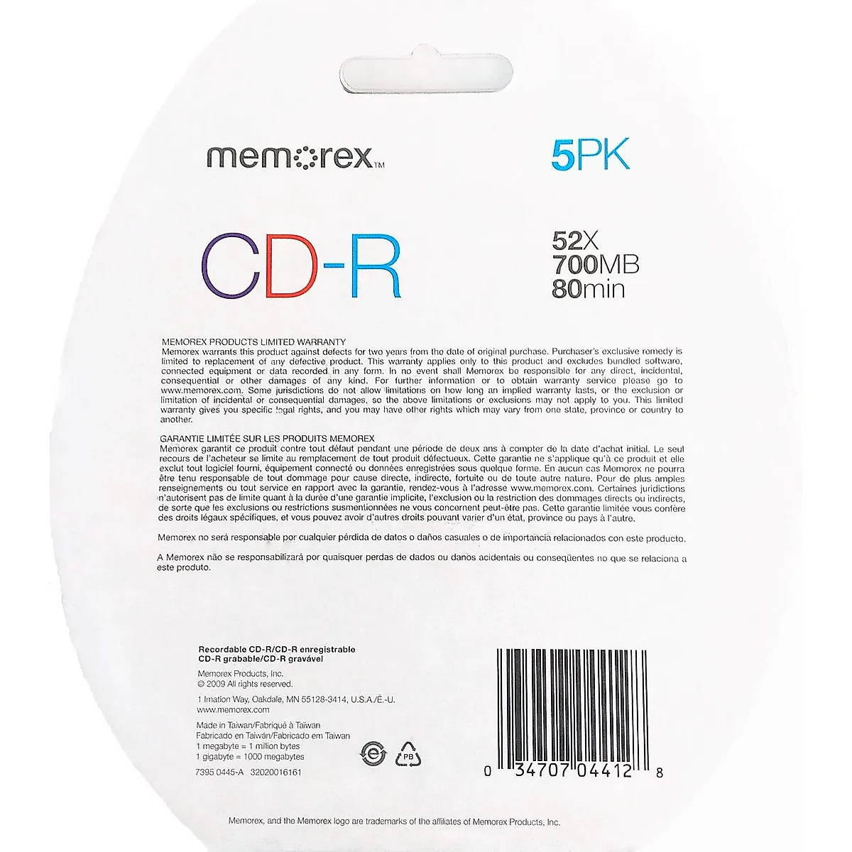 52X Write-once CD-r for Data