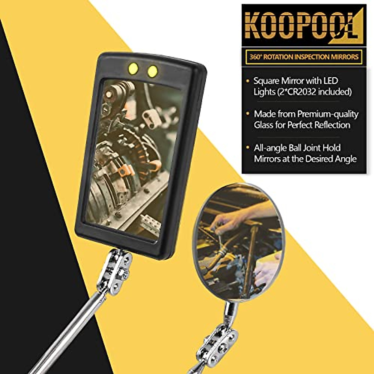 3/8'' Drive Universal Socket Tool Set 25-piece (A) and Magnetic Pickup Tool Set 5-piece (B)