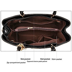 XingChen Purses and Handbags for Women PU Leather Top Handle Satchel Ladies Shoulder Tote Bags Navy Blue