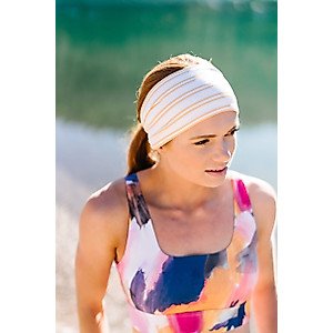 Maven Thread Daisy, Workout Headbands for Women, Wide Headbands for Women, Sports Running Headband for Exercise, Gym hairband Athletic Workouts and Yoga 4" Thick Non Slip Sweatbands for Women 2Pack