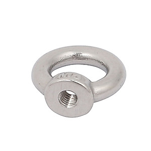 uxcell Lifting Eye Nut M5 Female Thread 304 Stainless Steel Round Shape for Rope Fitting Pack of 10