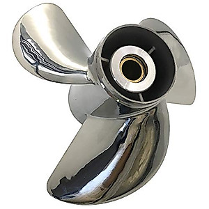 ARKDOZA Stainless Steel Prop Propeller for Tohatsu 60/70/75/90/115/120/140hp Outboard 13 1/2x15