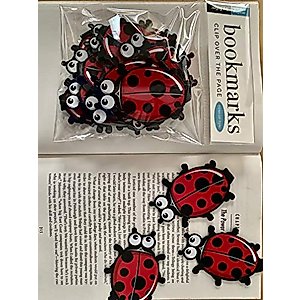 Ladybug Bookmarks - (Set of 20 Book Markers) Bulk Animal Bookmarks for Students, Kids, Teens, Girls & Boys. Ideal for Reading incentives, Birthday Favors, Reading Awards and Classroom Prizes!