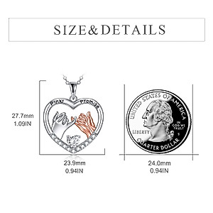 Pinkie Promise Necklace for Women Sterling Silver Couple Friendship Graduation Mother's Day Gifts