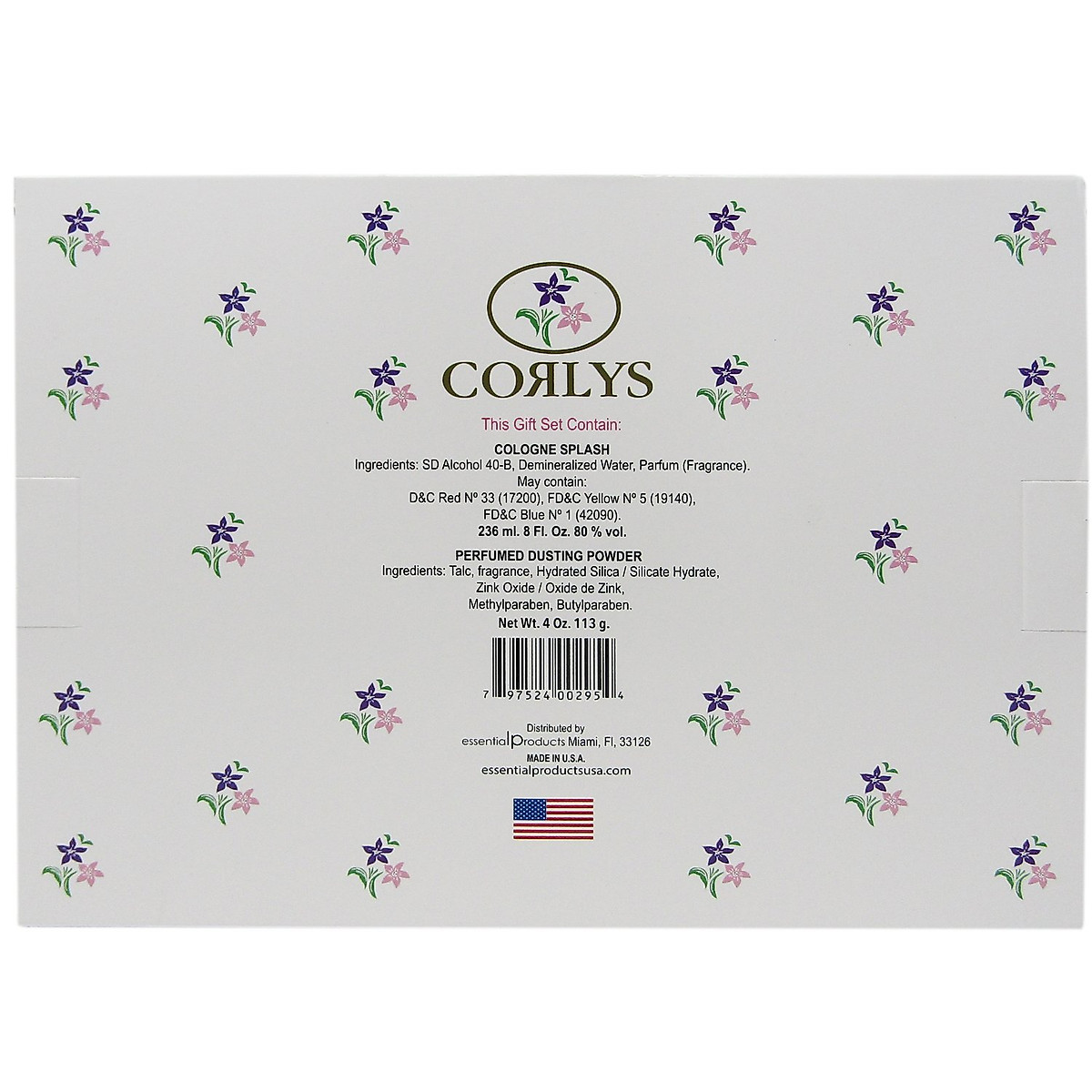 Corlys Cologne Splash 8 Oz 3PACK