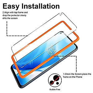 【3+3 PACK】Coolpow Designed for Oneplus Nord N200 5G Screen Protector plus One Nord N200 5G Screen Protector Tempered Glass Cell Phone Film, 【EasyInstall Tool 】,9H Hardness, Ultra HD, Scratch Resistant