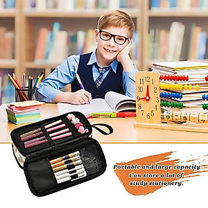 ALAZA Carton Chicken Pencil Case Large Capacity,Pencil Pouch Office College Large Storage Pen Bag 3 Compartment Pencil Cases for Women Adults Teen