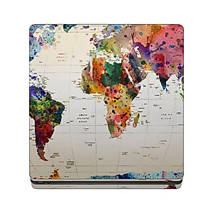Head Case Designs Officially Licensed Mark Ashkenazi Map Of The World Art Mix Matte Vinyl Sticker Gaming Skin Case Cover Compatible With Sony PlayStation 4 PS4 Slim Console and DualShock 4 Controller