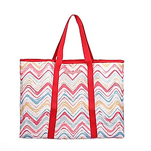 Saucey Chic Large Mesh Beach Bag Tote for Women - Colorful Large Shoulder Bag, perfect for Pool, Beach, Cruise or Shopping! (Cranberry Pink)