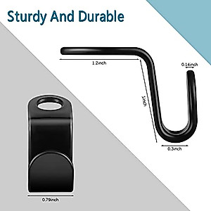 60 Pcs Clothes Hanger Connector Hooks Space Saving Hanger Extender Clips Plastic Hooks Cascading Hangers Space Saving Organizer Hook for Heavy Clothes Closet Home Decors (Black,60 Pieces)