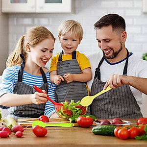 4 Pcs Mixing Spoons for Cooking, 8" Small Silicone Spoons Nonstick Heat Resistant Kitchen Spoon Silicone Serving Spoon Stirring Spoon for Kitchen Cooking Baking Stirring Mixing Tools