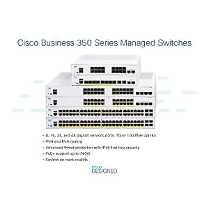 Cisco Business CBS350-8T-E-2G Managed Switch | 8 Port GE | Ext PS | 2x1G Combo | Limited Lifetime Protection (CBS350-8T-E-2G-NA)