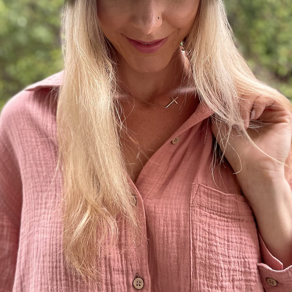 EVER FAITH 925 Sterling Silver Simple Church Sideways Cross Pendant Choker Necklace Birthday/Mothers Day/Valentines Day/Christmas Jewelry Gift for Womens