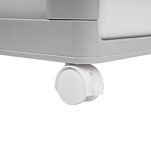 Fichiouy 3/4 Tier Storage Rack Corner Storage Rack On Wheels, Movable Storage Shelving Unit Max Load: 22.05 lbs for Kitchen Bathroom Living Room Garage Office (Gray 4-Tier)