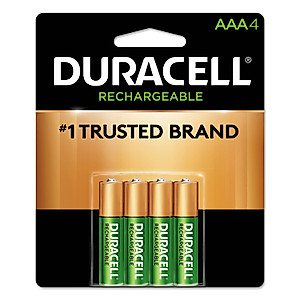 Rechargeable Staycharged Nimh Batteries, AAA, 4/Pack