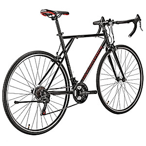 EUROBIKE XC560 Road Bike,21 Speed Street Bike for Men,54Cm Womens Road Bicycle,700C Racing Commuter Bike for Adults,Black