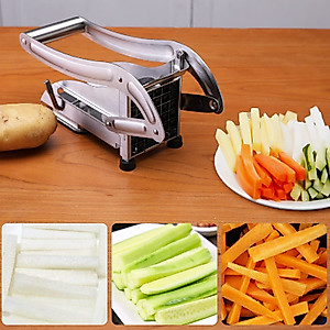 oADANNUo Commercial Grade French Fry Cutter, Professional Potato Cutter Stainless Steel, Potato Slicer French Fries, Press French Fries Cutter for Potato