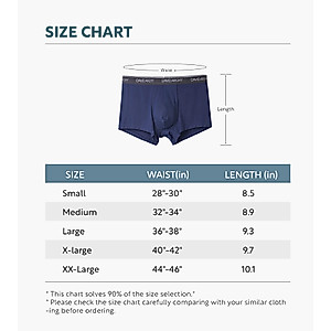 DAVID ARCHY Mens Trunks Underwear Soft Breathable Rayon Made from Bamboo Trunk No Fly Pouch 4-Pack L 2.5''