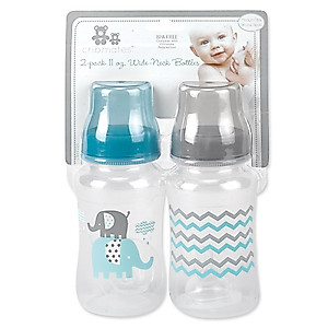 Cribmates 2 Piece Wide Bottle Elephant Zigzag, Grey/Yellow