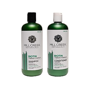 Mill Creek Botanicals Biotin Shampoo and Conditioner Hair Growth Bundle