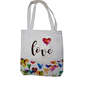 Inspirational Let Everything You Do Be Done In Love Tote Bag with Inside Pocket, 14 Inch