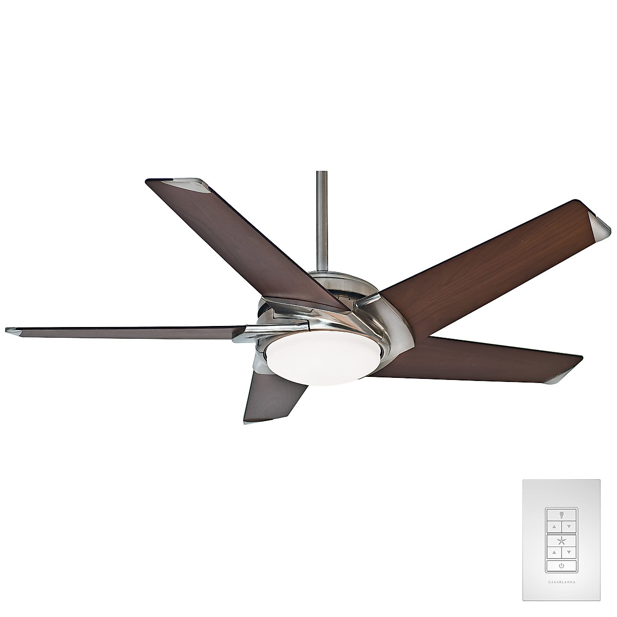 Hunter Fan Company 59164 Casablanca Stealth Indoor Ceiling Fan with LED Light and Remote Control Brushed Nickle, 54-inch