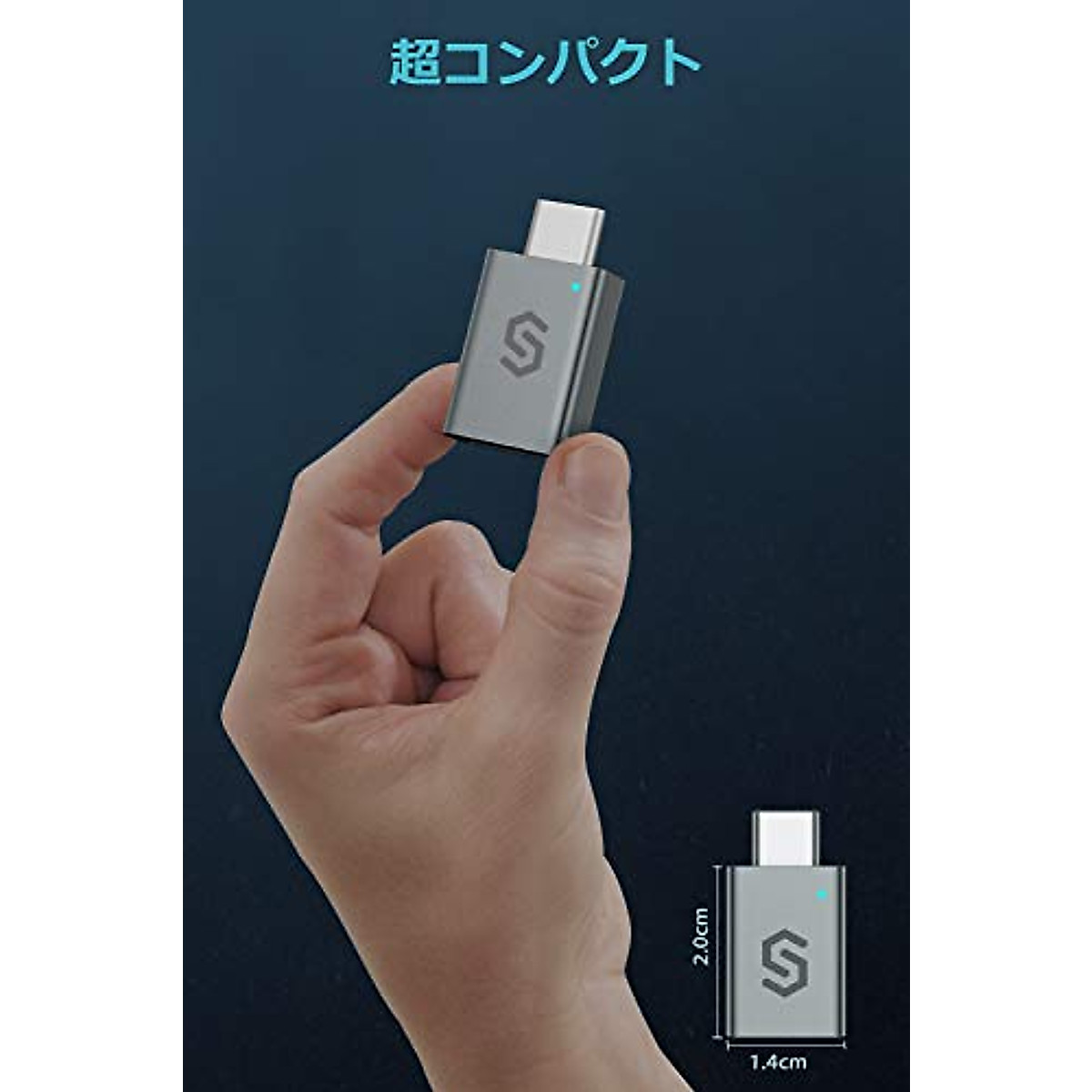 SYNCWIRE USB C to USB Adapter (2 Pack), USB Type-C to USB 3.0 (Female) Adapter, Thunderbolt 3 to USB Adapter Compatible with MacBook Air 2020/MacBook 12 inch/iPad Pro 2020 and More, Grey+Silver