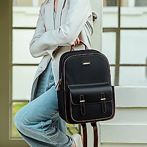 GOLF SUPAGS Travel Laptop Backpack for Women College Backpack Purse Casual Daypacks Fits 15 Inch Notebook (Black)