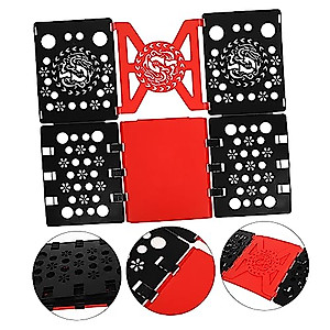 Cabilock 1pc Clothes Folding Board Plastic Laundry Folders Shirt Folding Board Closet Organizer Clothing Tray Kids Shirt Plastic File Folders Tool Organizer Bag Plastic Stacking Board Red
